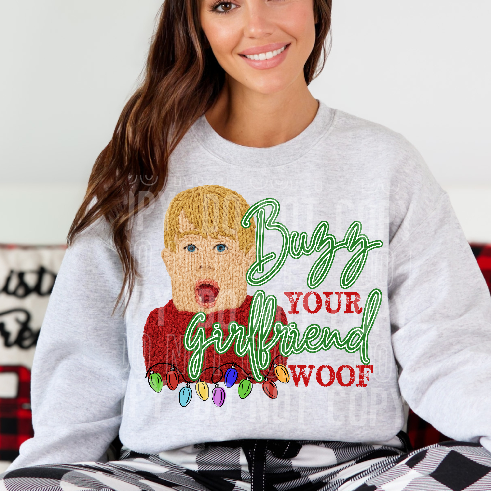BUZZ WOOF FAUX KNIT – Side Hustle Designs